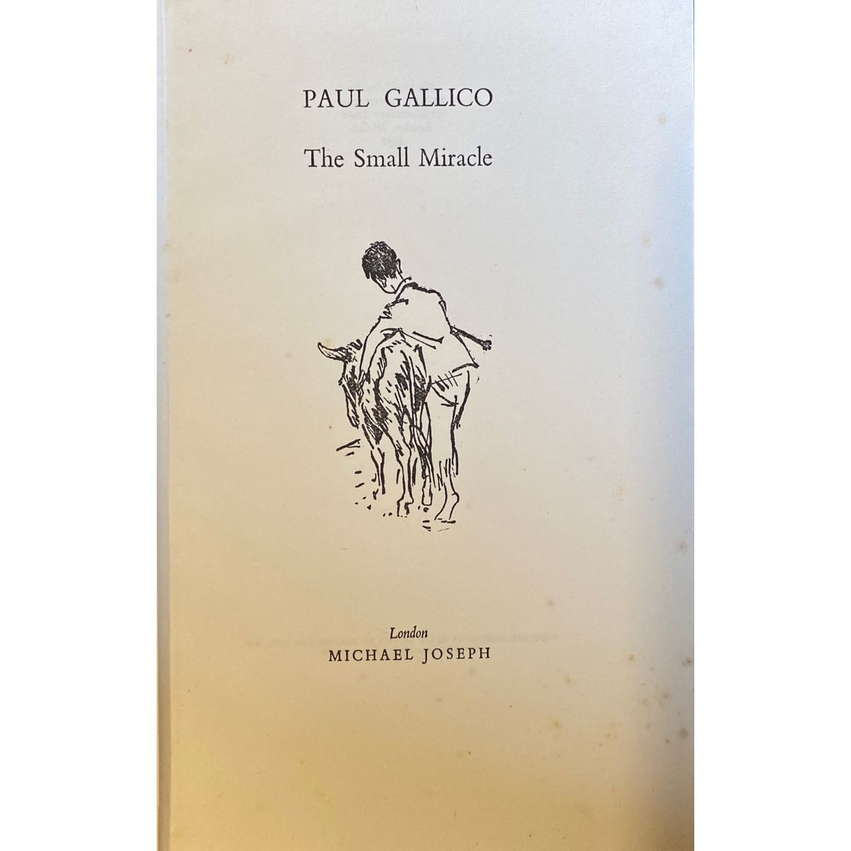The Small Miracle by Paul Gallico | Fact and Fiction
